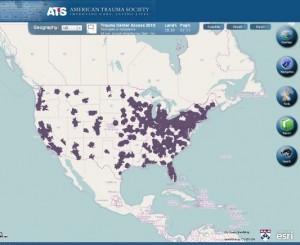 New Interactive Trauma Map shows Emergency Medical Availability Across ...